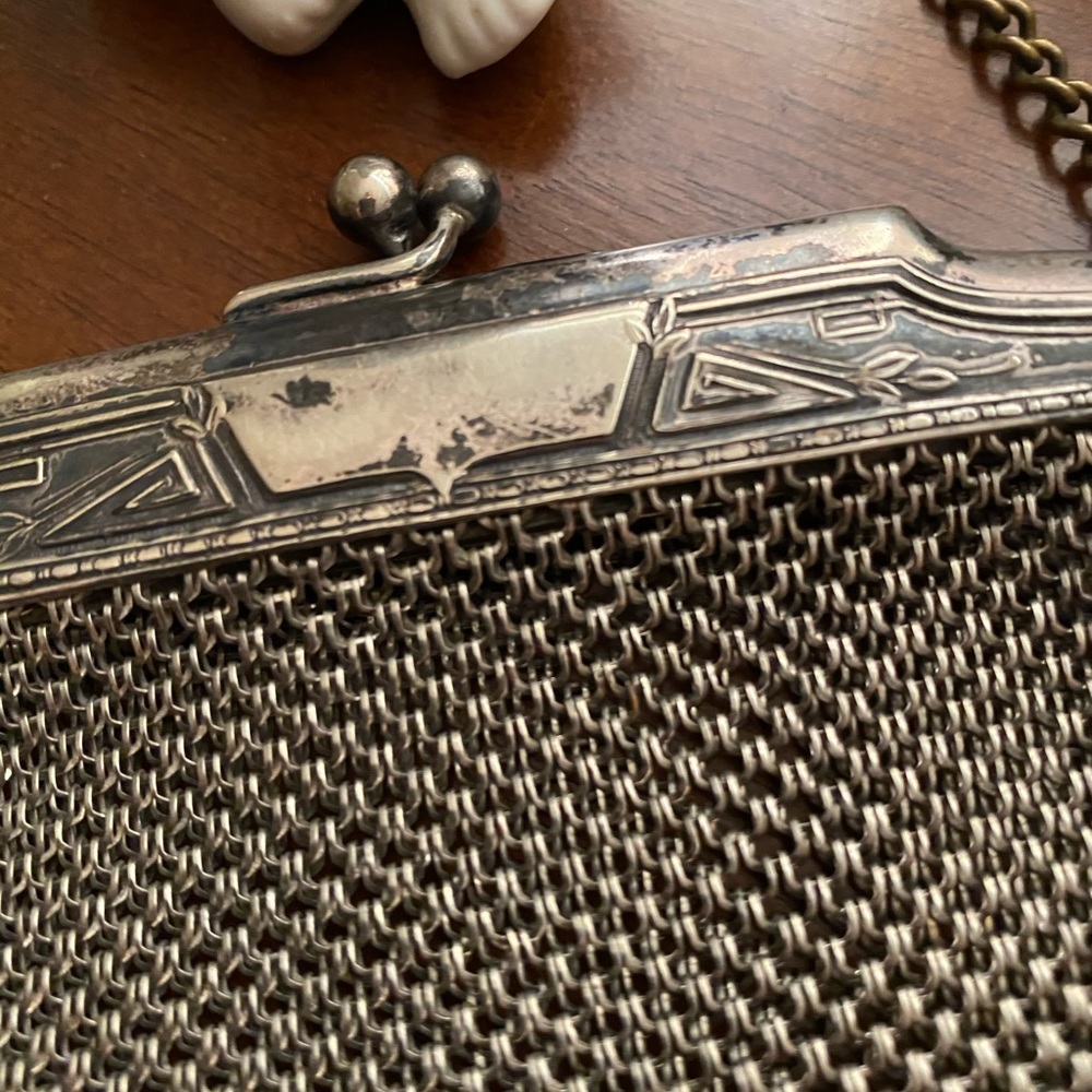 Genuine German Silver Victorian Mesh Purse Beautiful … - Gem